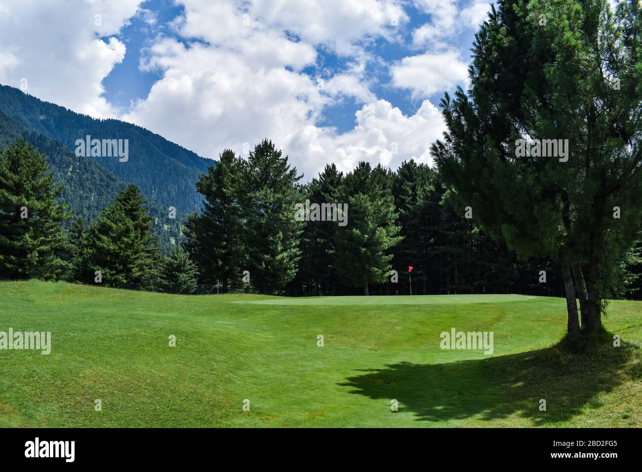 An eye catching view of golf course at Pahalgam Kashmir.This golf ...