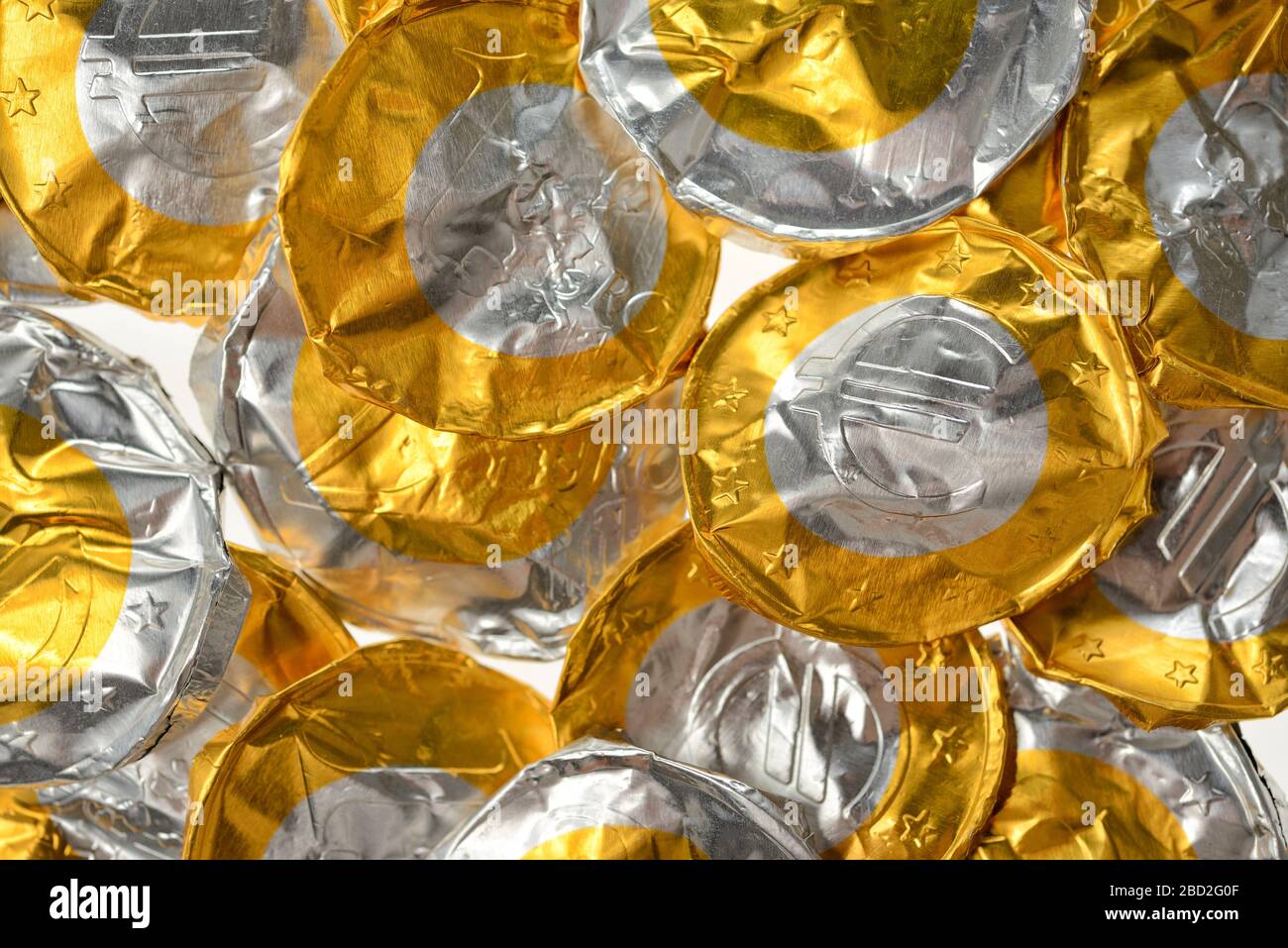Broken fake euro money coins made with lightweight metal Stock Photo ...