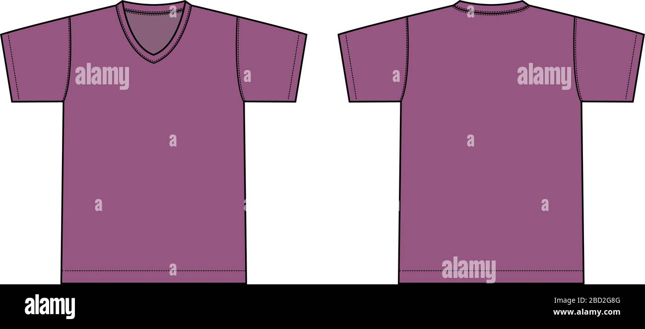 V neck t-shirt template illustration Stock Vector Image & Art - Alamy
