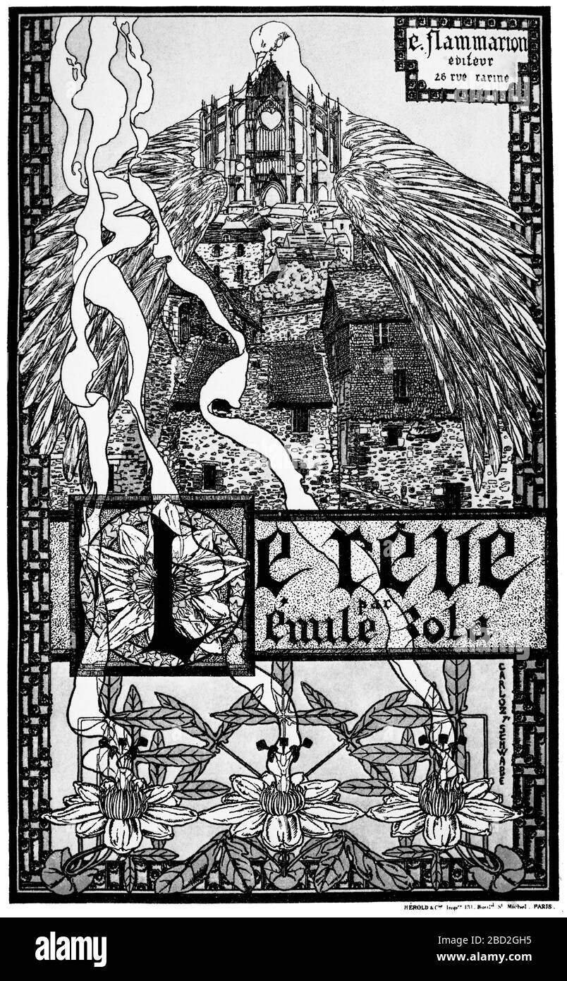 The cover of "Le rêve" (The Dream) a novel by Émile Zola about an ...