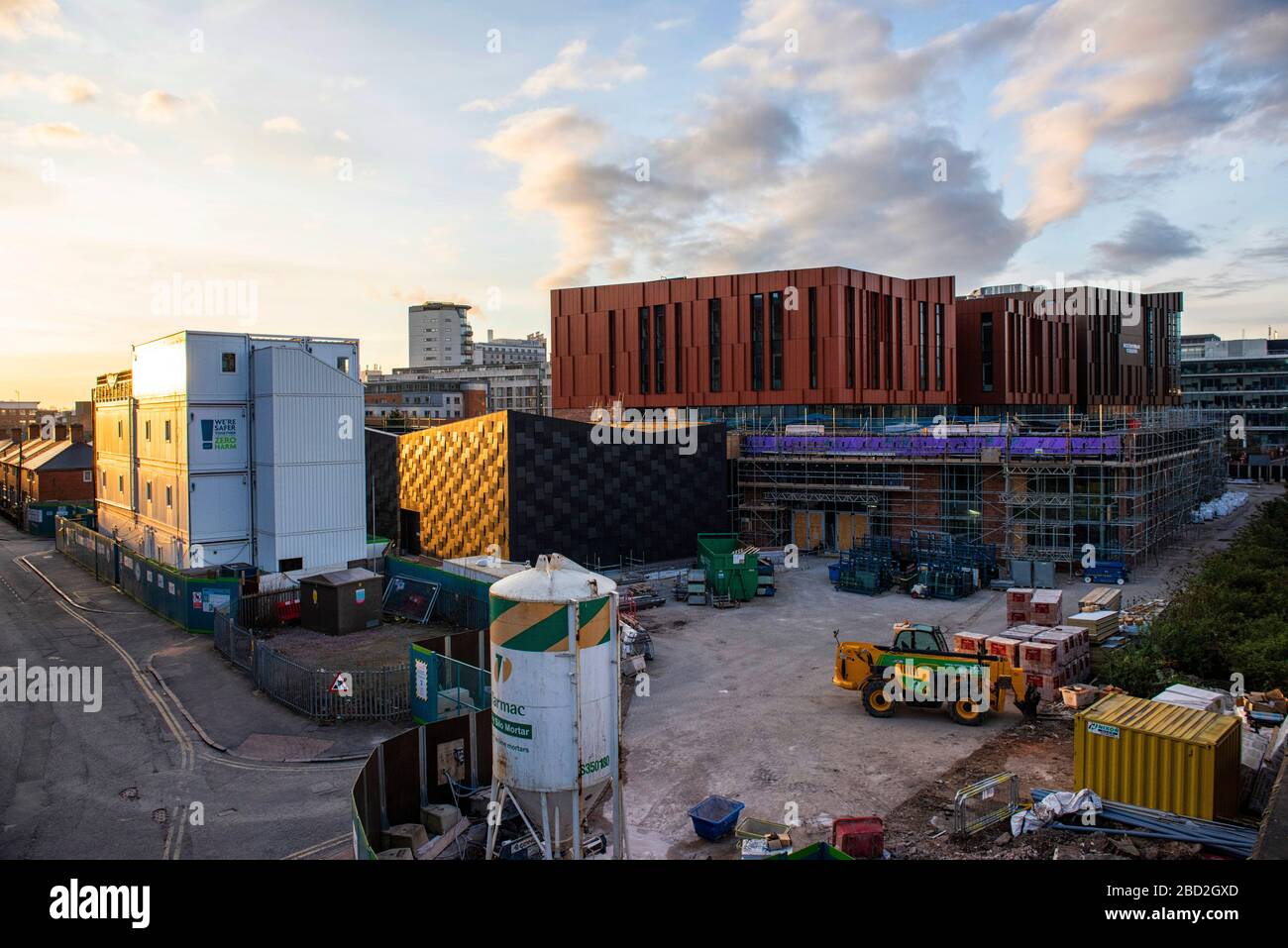 Nottingham College City Hub at sunrise in Nottingham City, captured ...