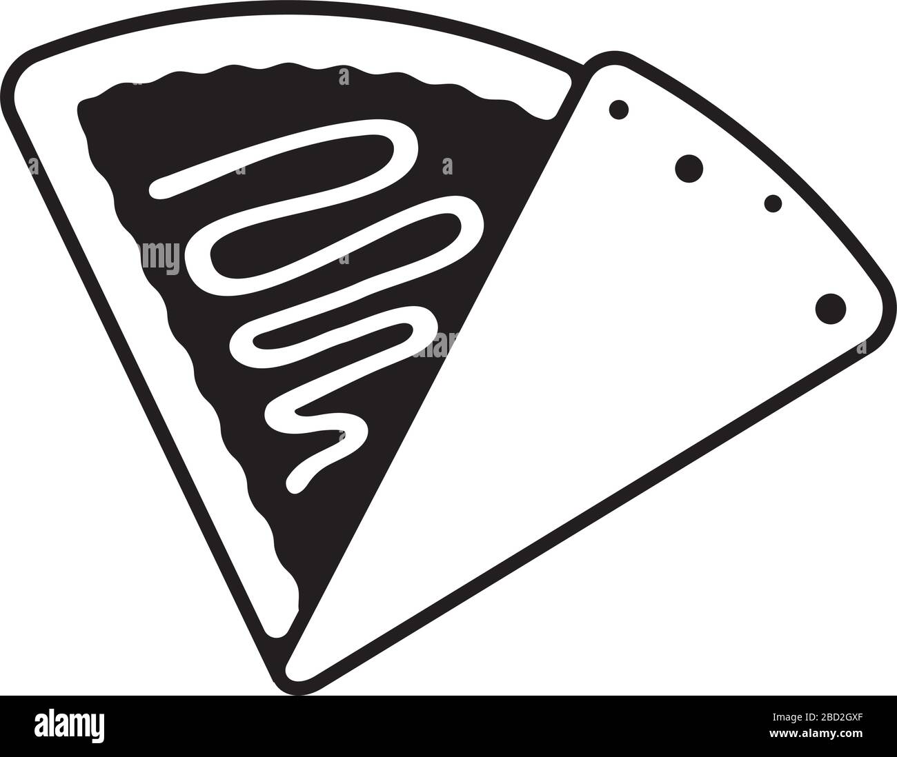 crepe vector illustration / chocolate & cream Stock Vector Image & Art ...