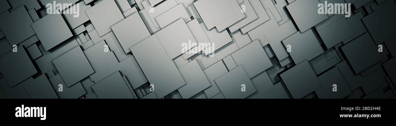 Gray modern futuristic cubes background, 3d render illustration Stock ...