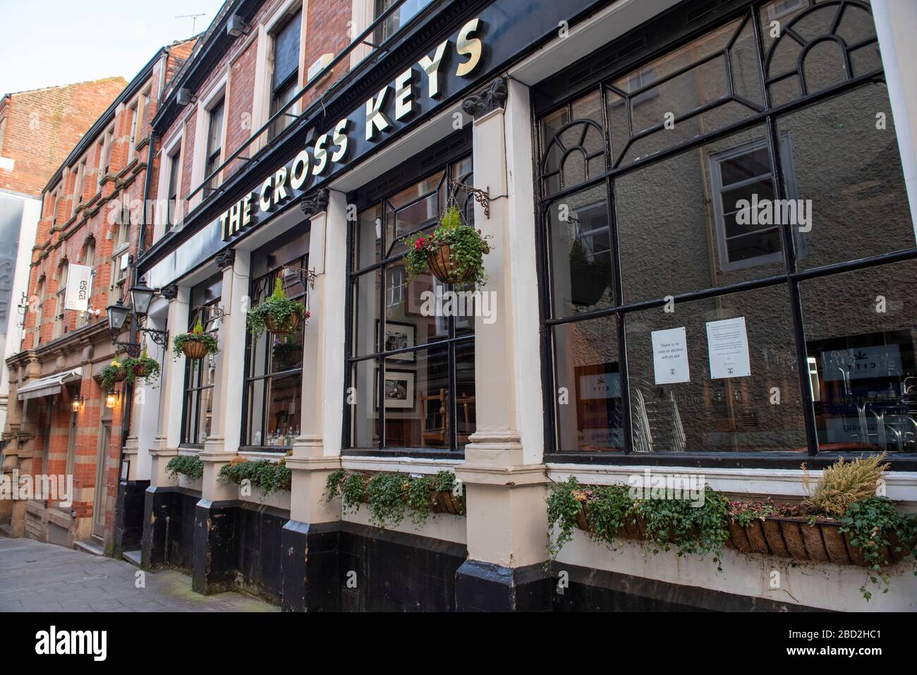 Cross Keys in Nottingham City, captured during the Covid-19 crisis in ...
