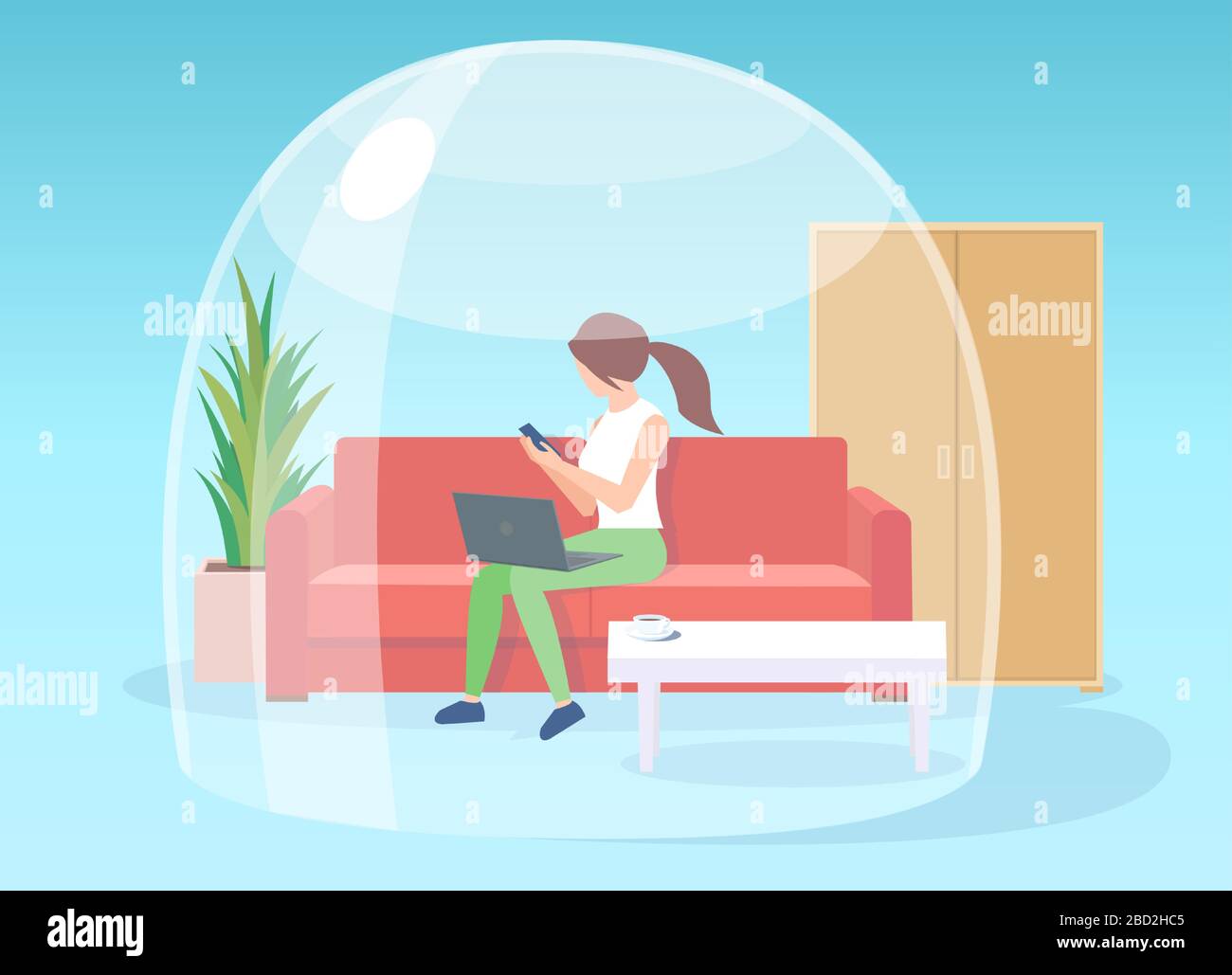 Introvert at work Stock Vector Images - Alamy