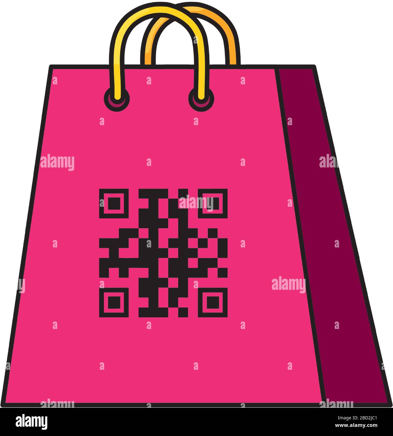qr code over bag vector design Stock Vector Image & Art - Alamy