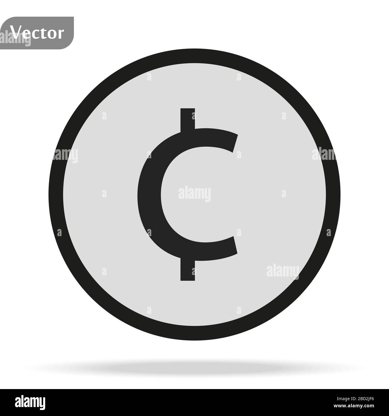 Currency flat icon coin symbols in black circle eps 10 Stock Vector ...