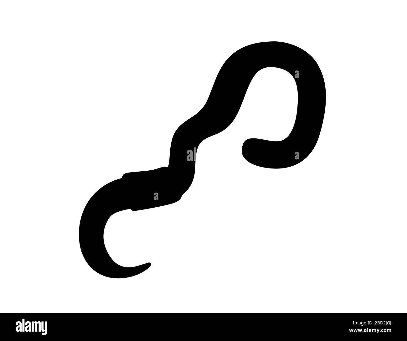 Black silhouette earthworm crawling cartoon worm design flat vector ...