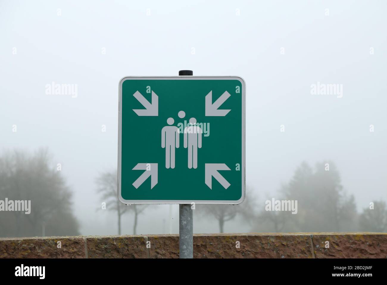 Meeting place for lost people or a safe point in an emergency Stock ...