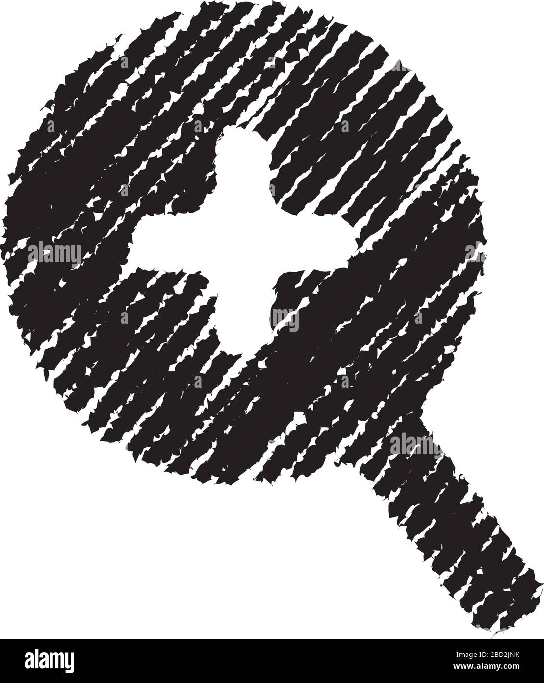 chalk drowing shape (magnifying glass / zoom Stock Vector Image & Art ...