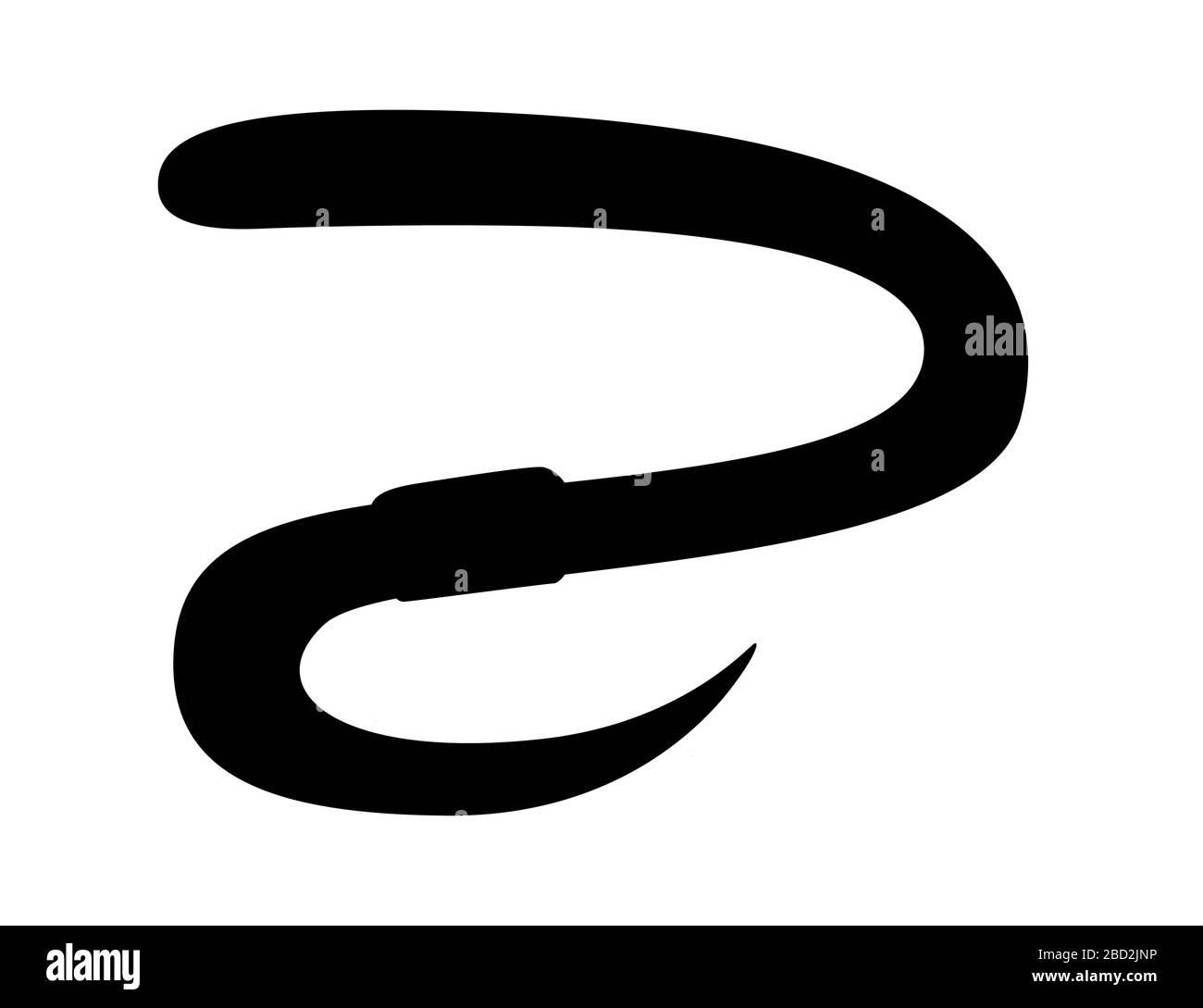 Black silhouette earthworm crawling cartoon worm design flat vector ...