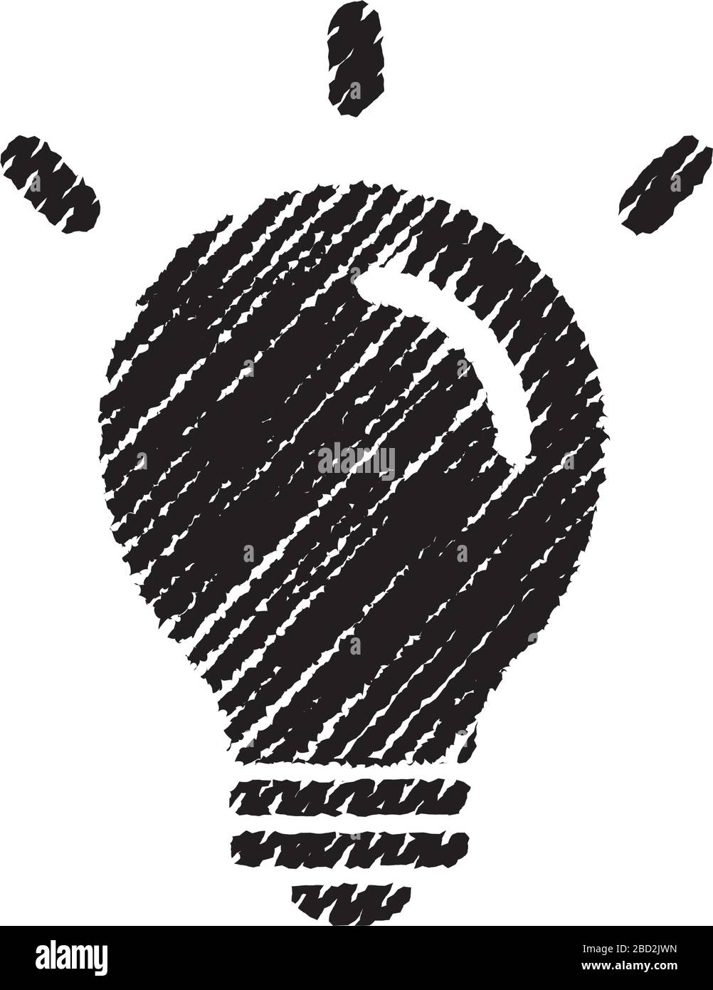 chalk drowing icon (light bulb / idea /inspiration Stock Vector Image ...