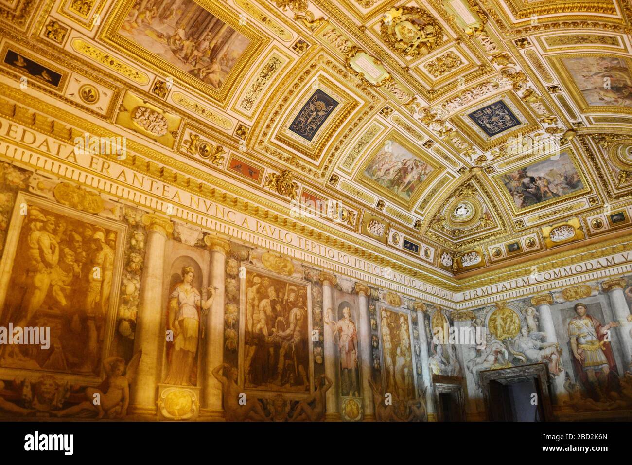 Ornate vaulted Ceiling in the Papal Apartments of the Mausoleum of ...