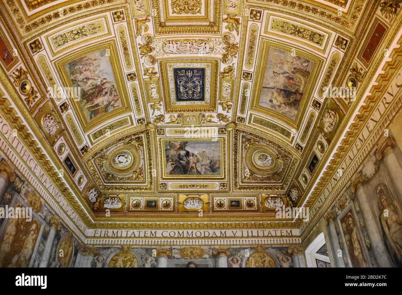 Ornate vaulted Ceiling in the Papal Apartments of the Mausoleum of ...
