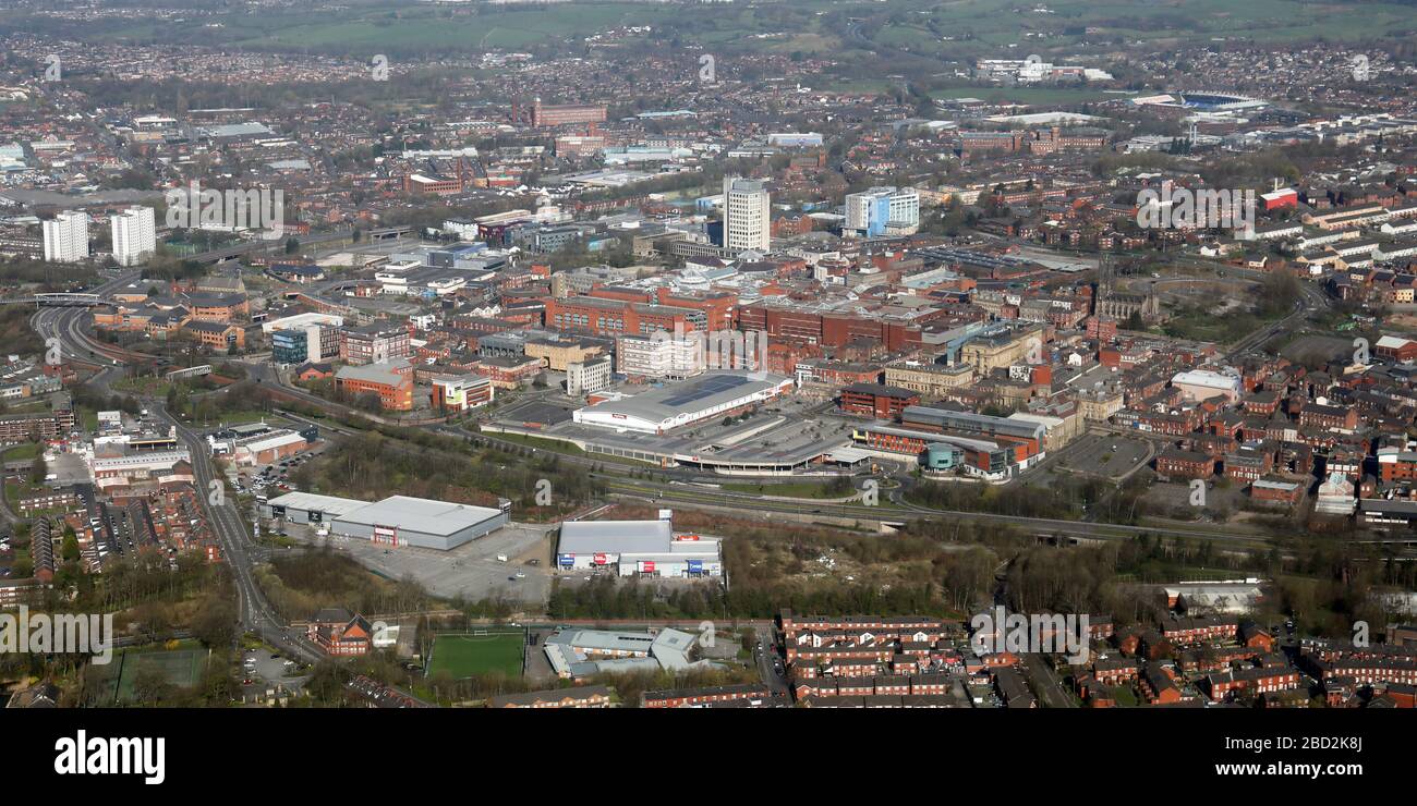 aerial view of the Oldham skyline, Lancashire Stock Photo - Alamy