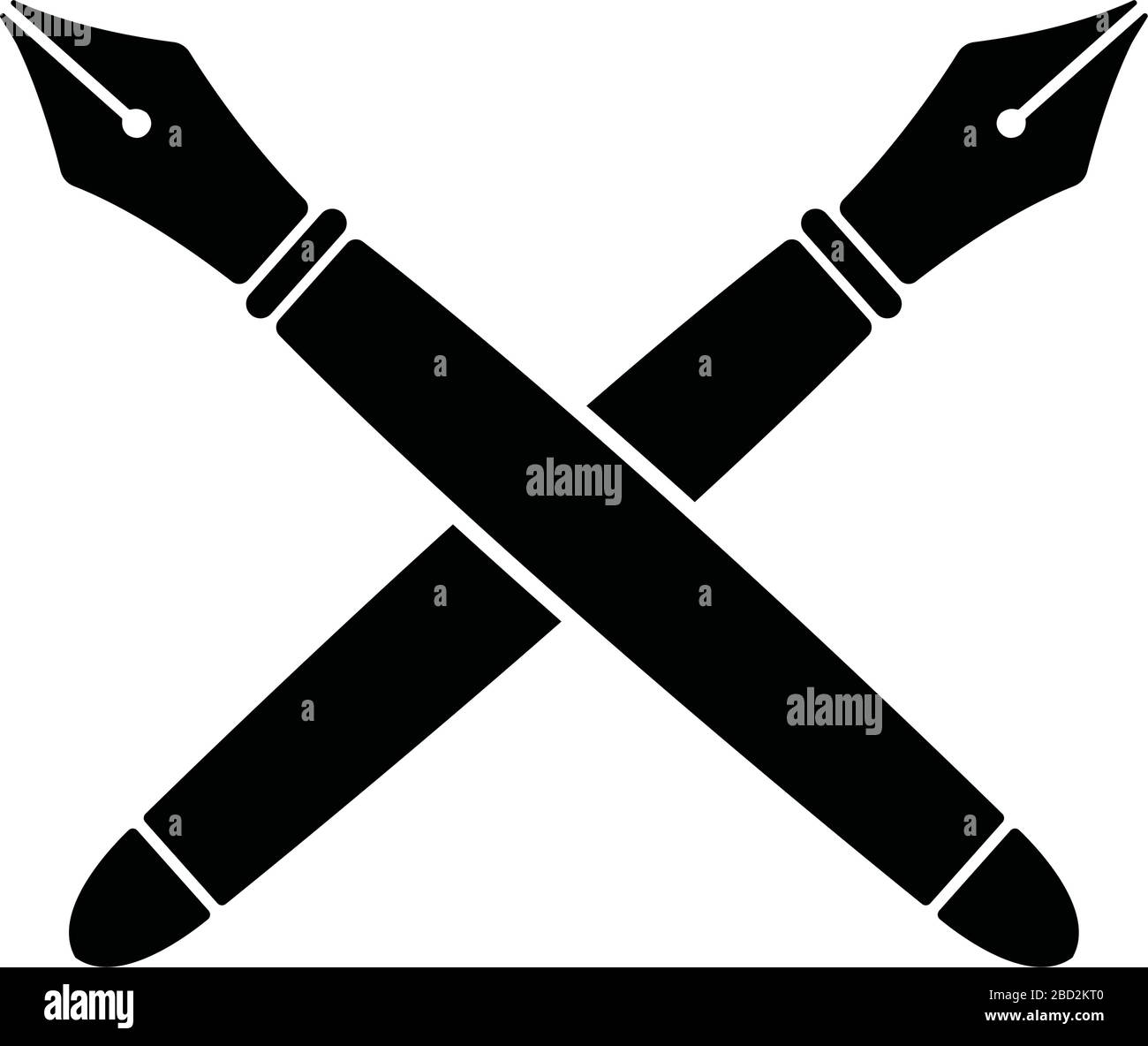 Vector flat crossed black Stock Vector Images - Alamy