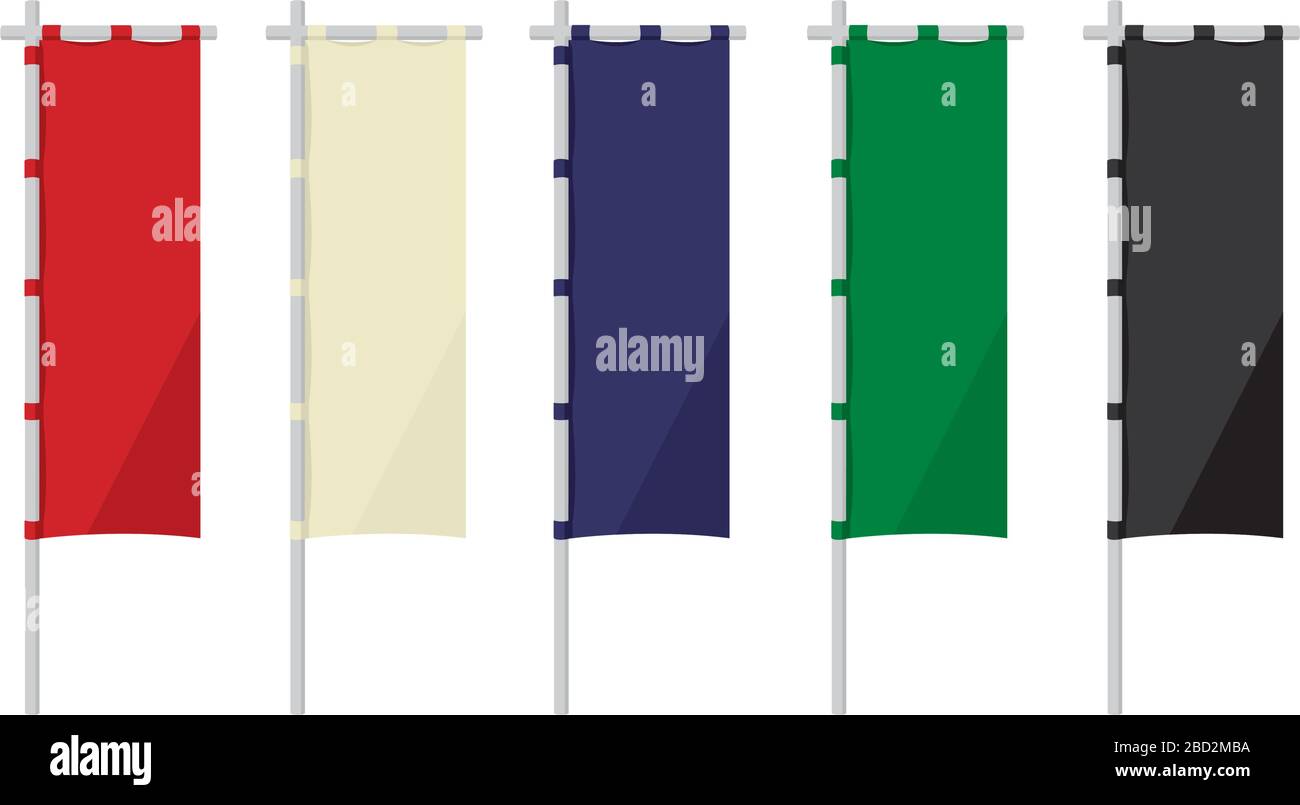 Japanese vertical flag (banner) illustration Stock Vector Image & Art ...