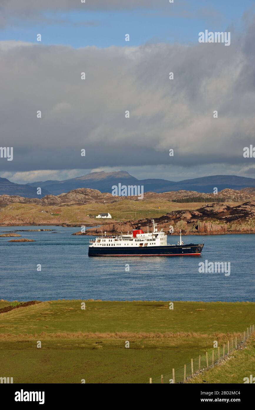 HEBRIDEAN PRINCESS preparing to weigh anchor for departure from the ...