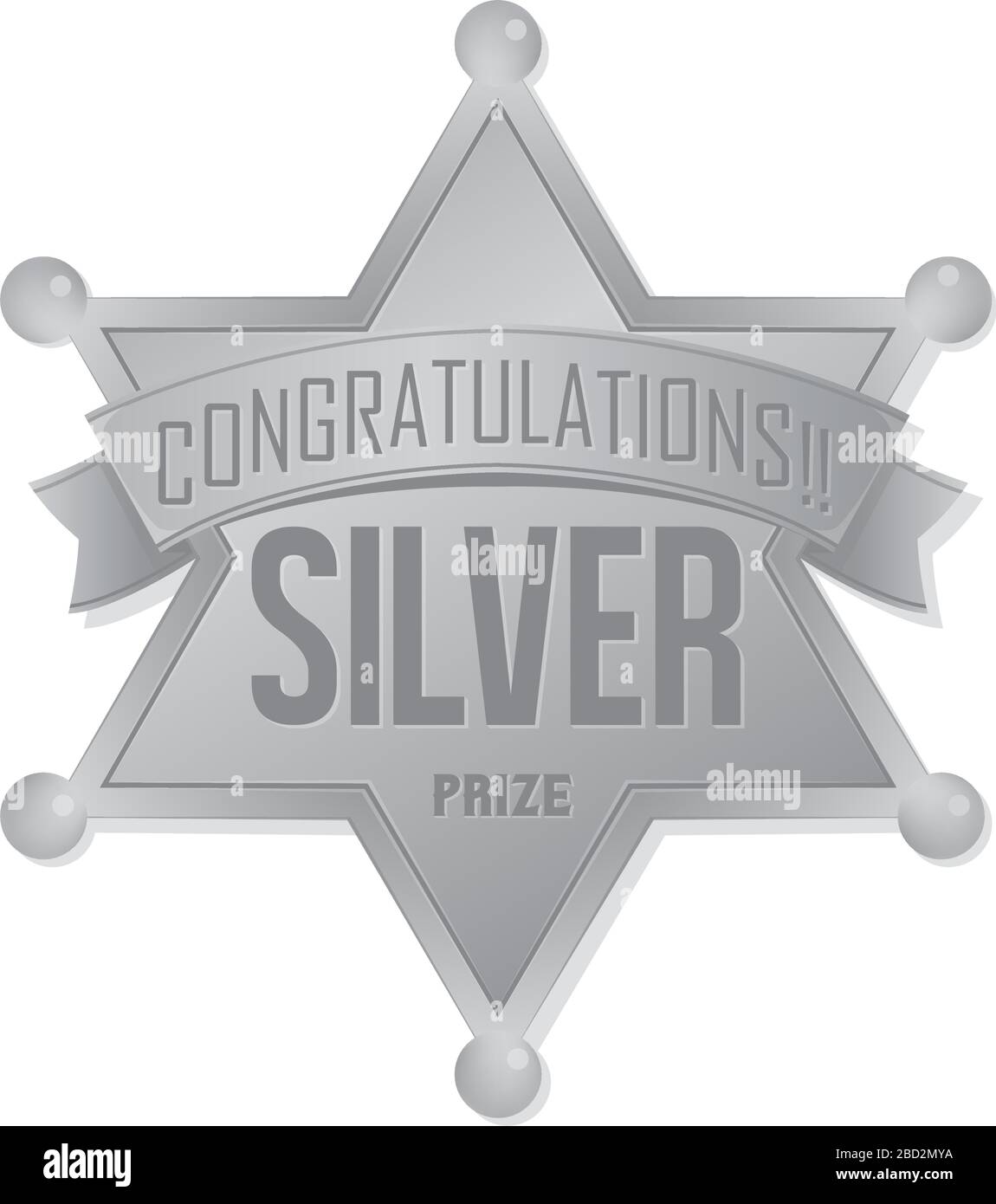 ranking medal icon / silver ( sheriff badge Stock Vector Image & Art ...
