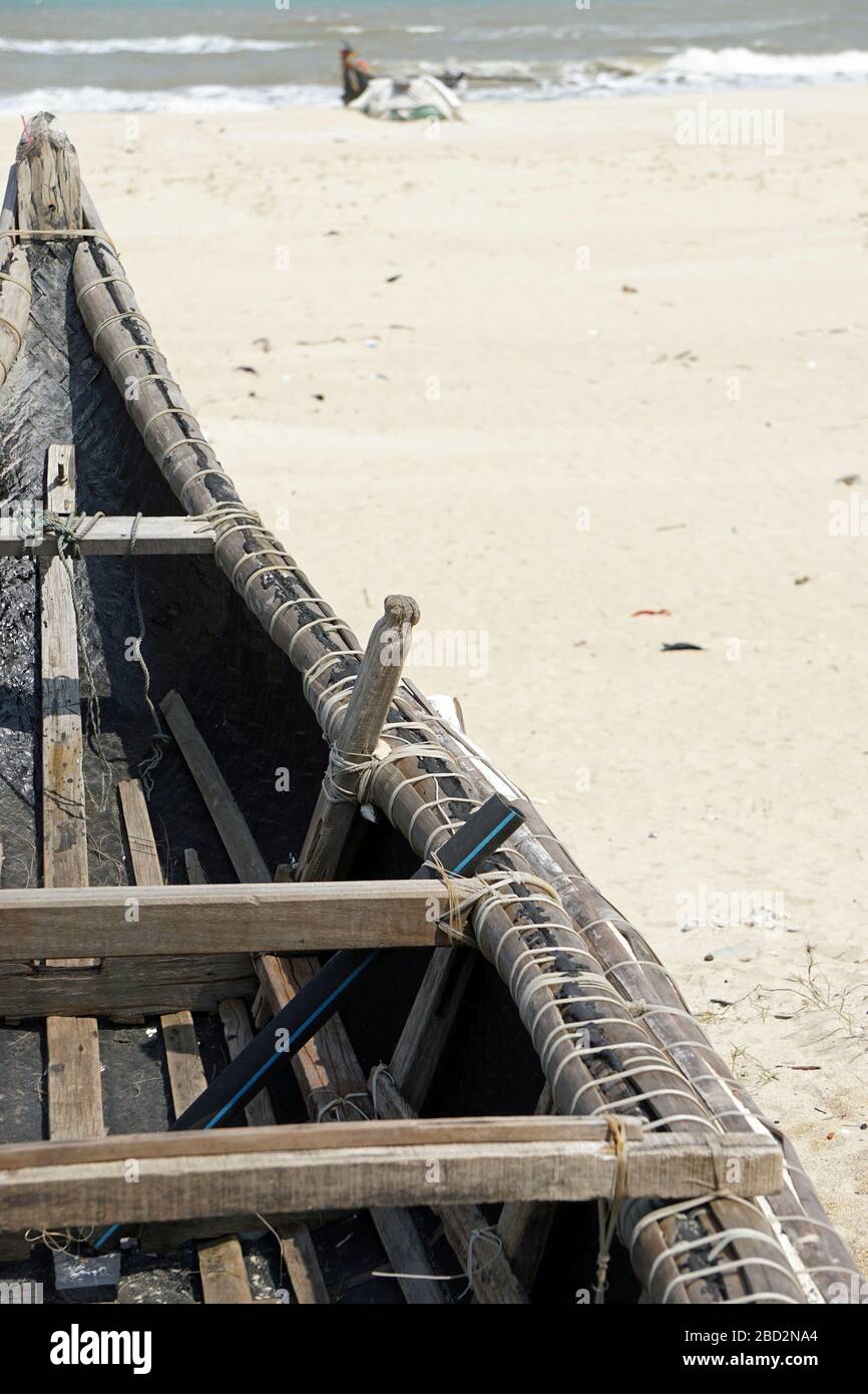 rotten fisher boats at the beach of hue Stock Photo - Alamy