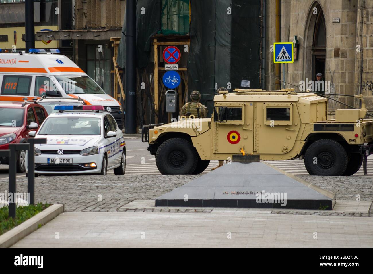 Cluj-Napoca, Romania ; March 2020 - Police and Military officers on ...