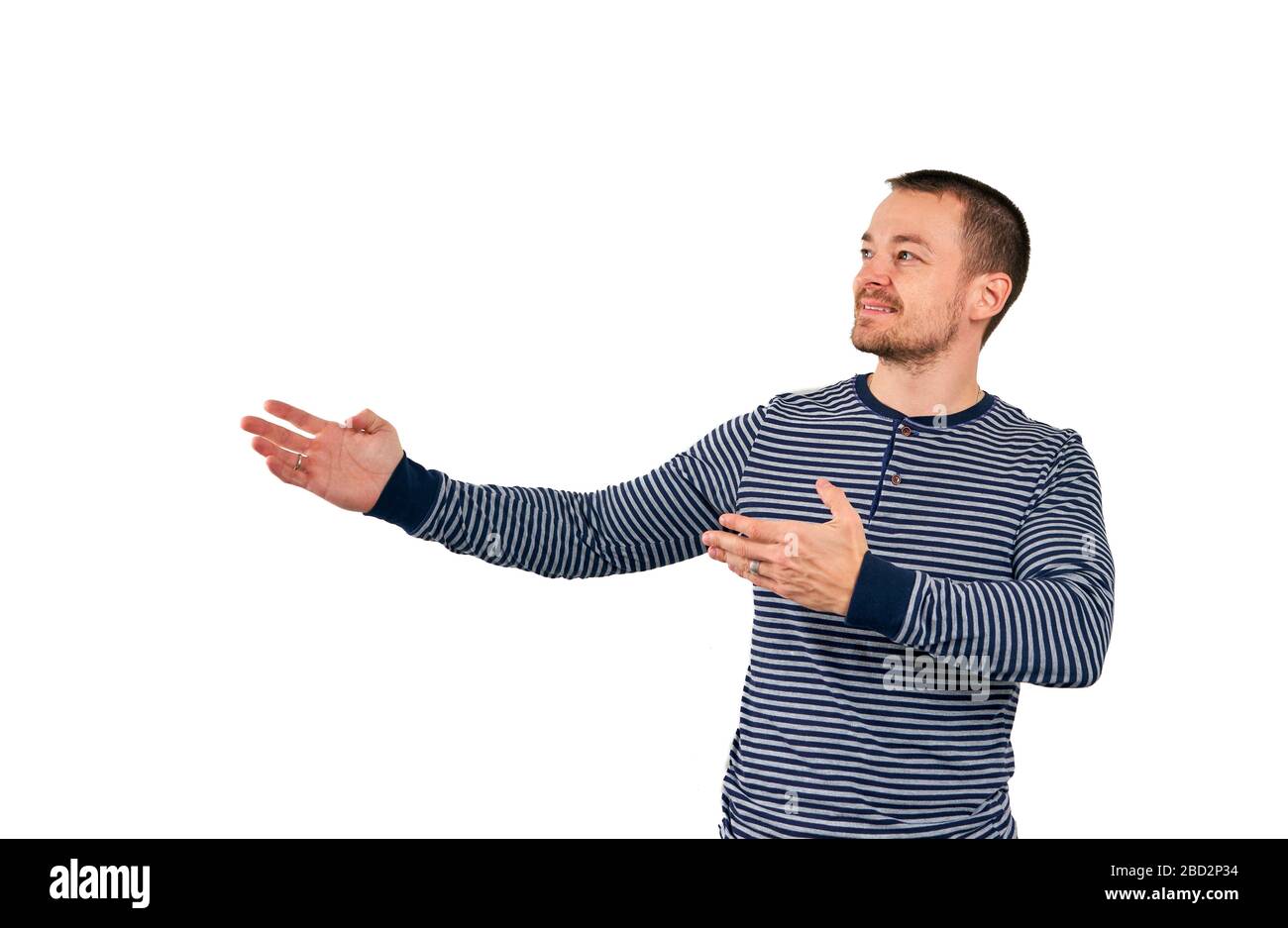 Bearded man on emotions Cut Out Stock Images & Pictures - Alamy