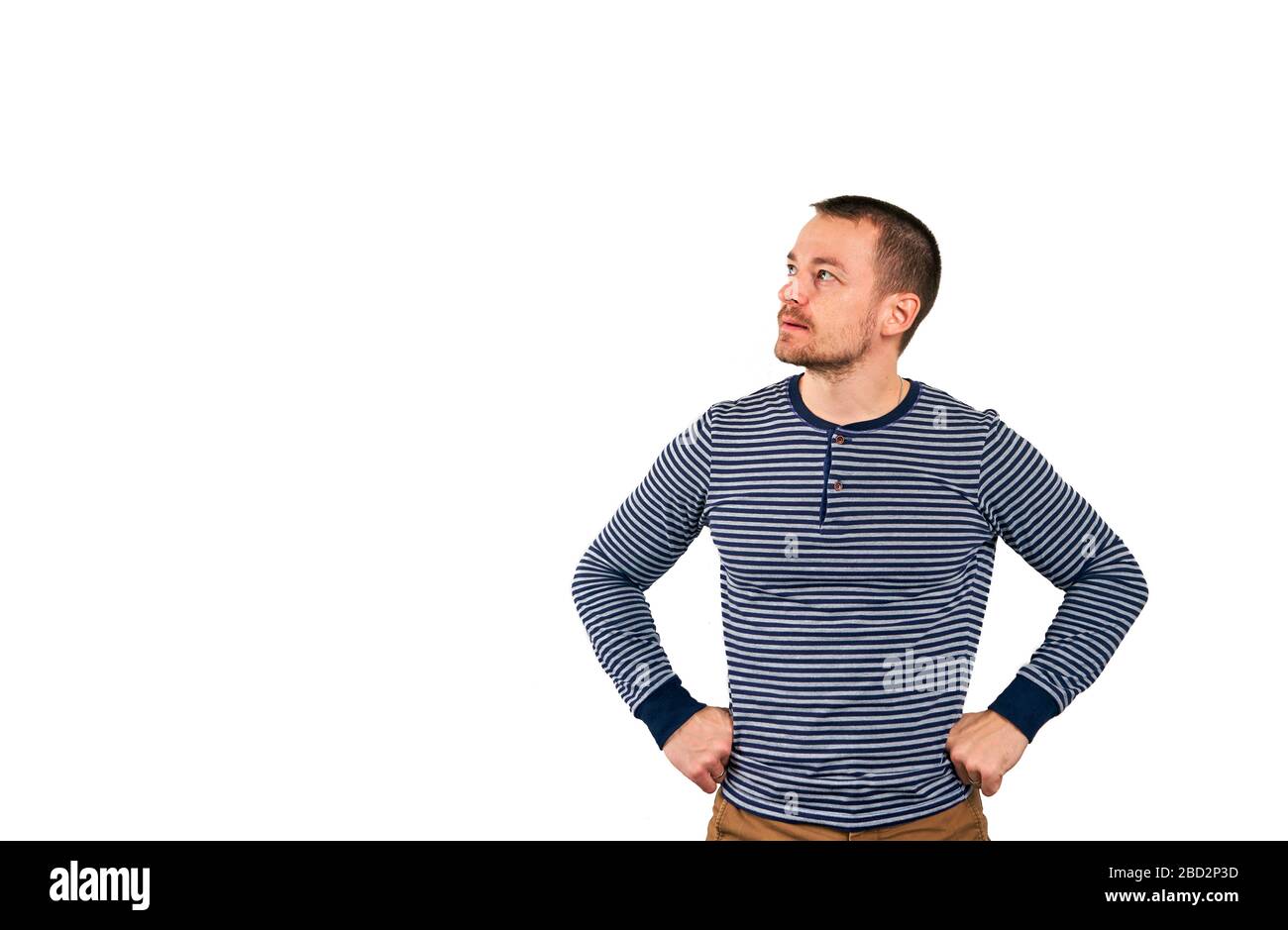 Bearded man on emotions Cut Out Stock Images & Pictures - Alamy