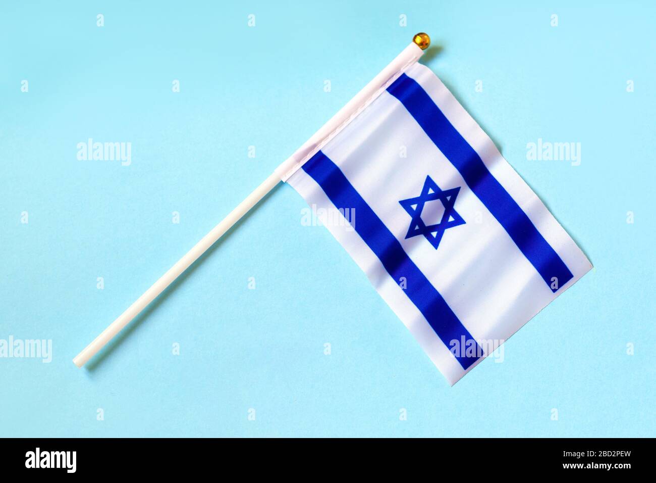 Flag of Israel on blue background. White and blue colors Stock Photo ...