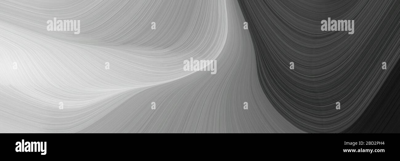 elegant flowing designed horizontal banner with ash gray, very dark ...