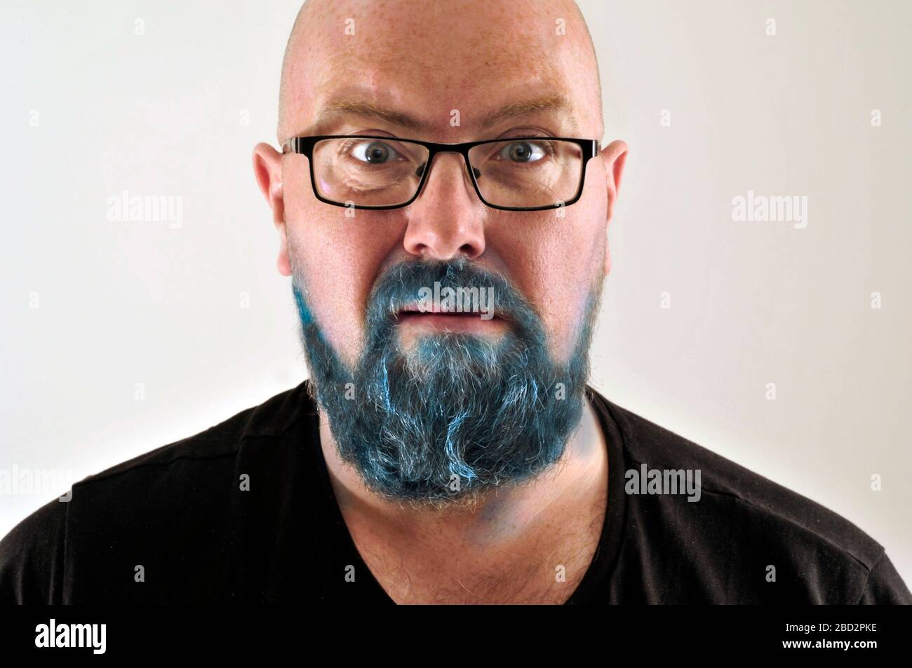 Man with blue beard Stock Photo - Alamy