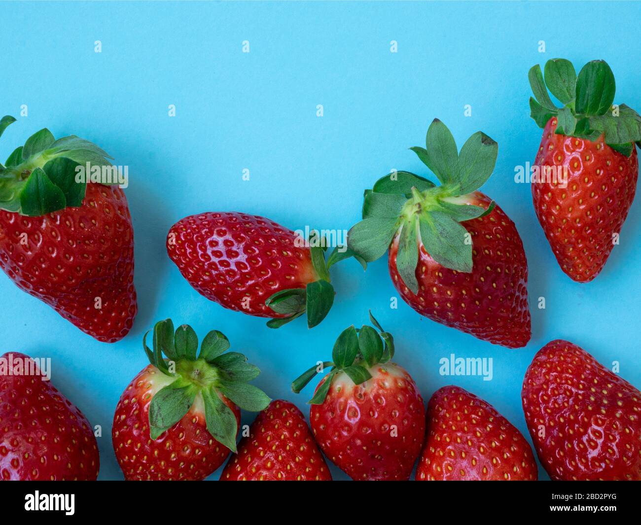 Group of strawberries from above Stock Photo - Alamy