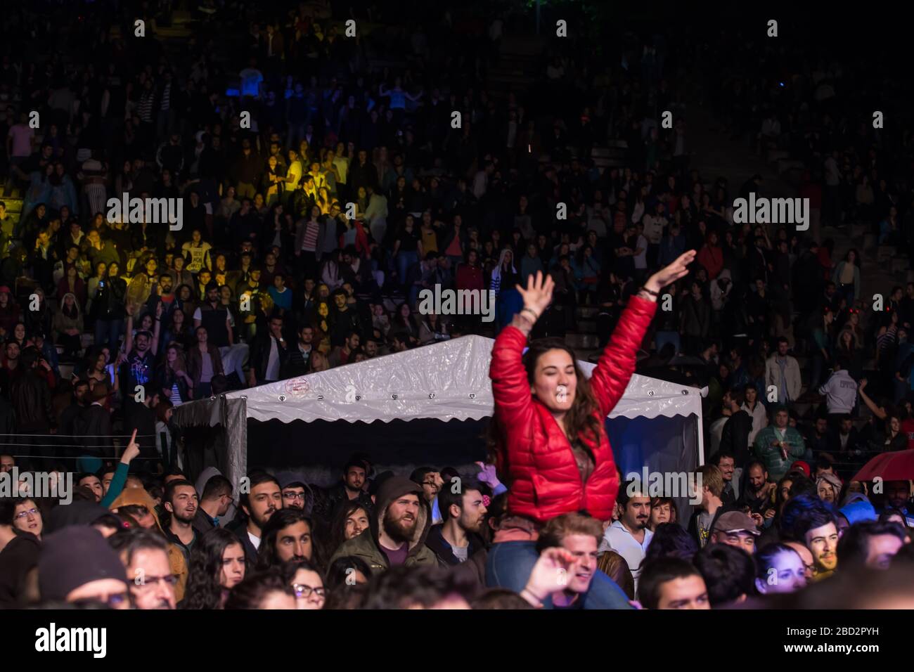 A fan during rocker Aylin Aslim and her band's concert at the Middle ...