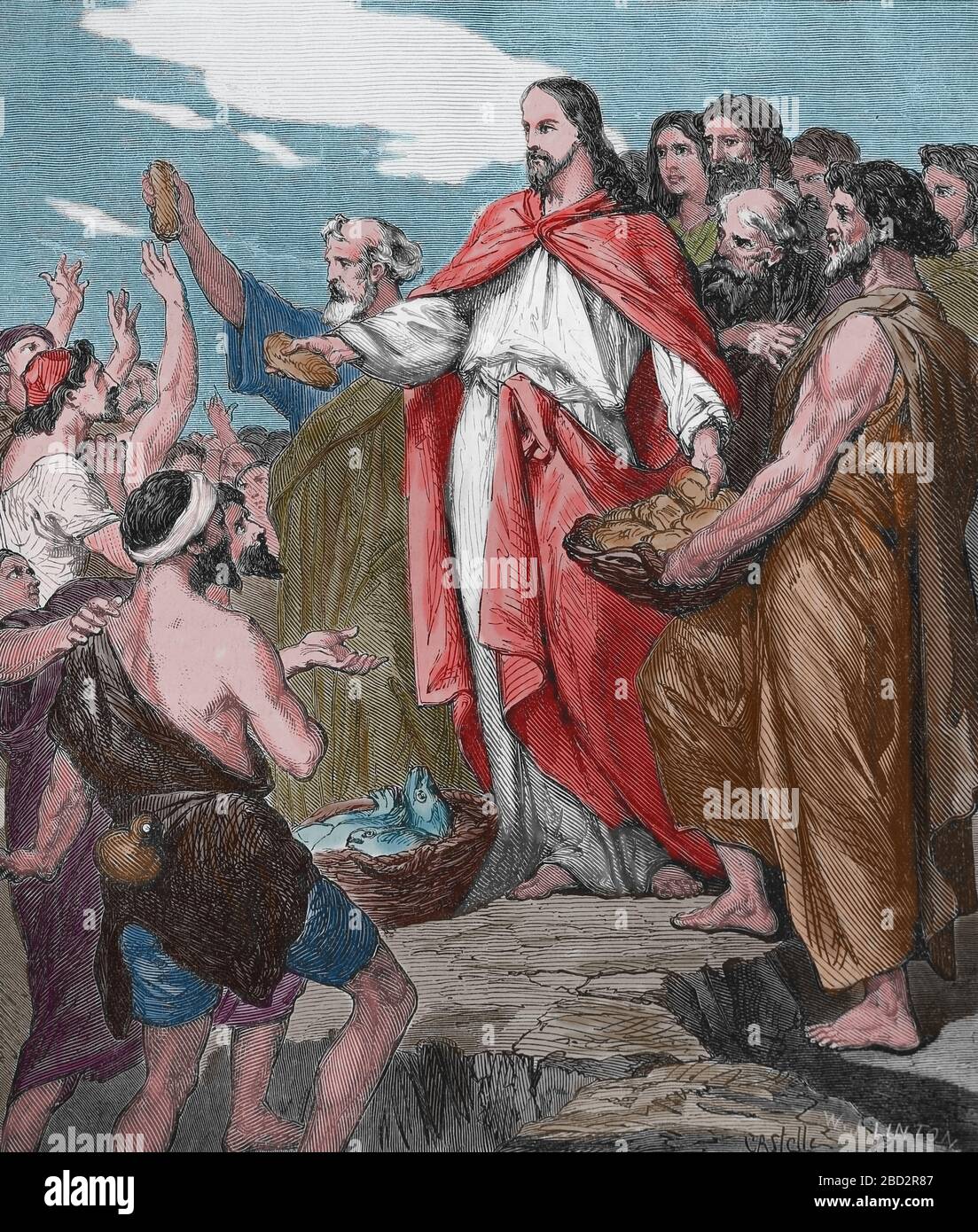 Miracle of the five loaves and two fish hi-res stock photography and ...