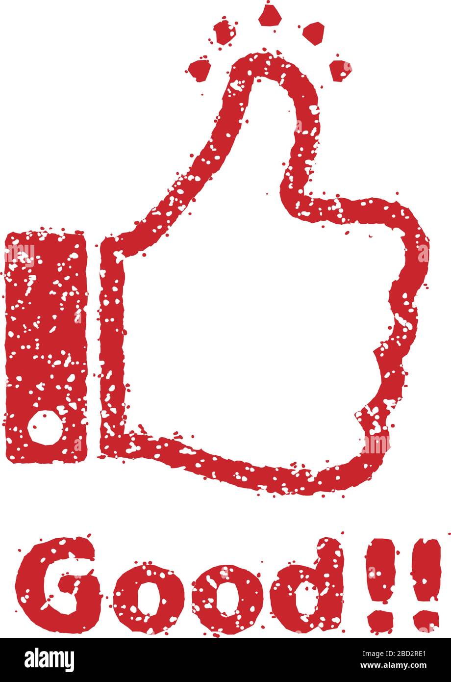 Rubber Stamp Icon For Teachers Using At School Good Thumbs Up