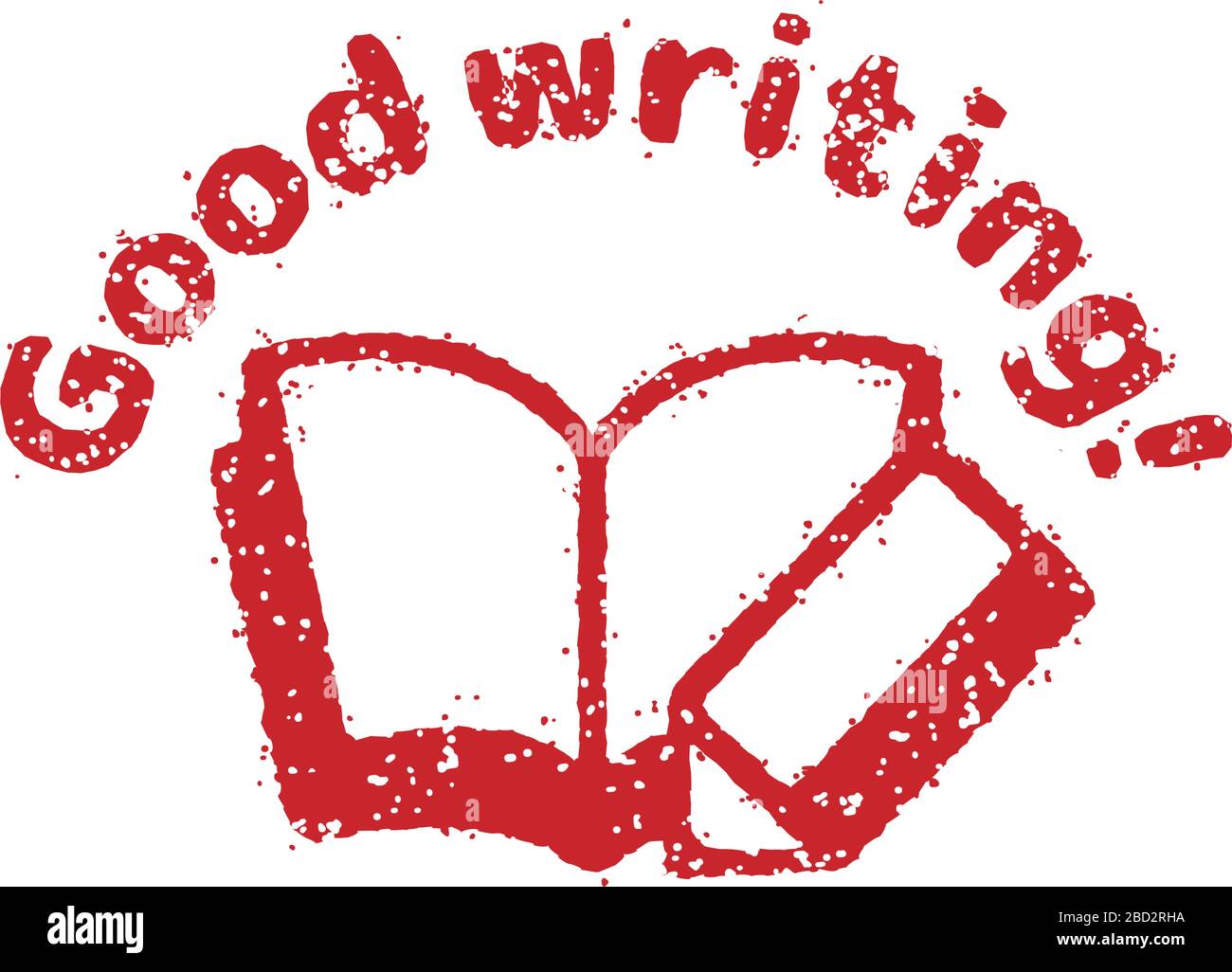 rubber stamp icon (for teachers using at school) / Good writing! Stock ...