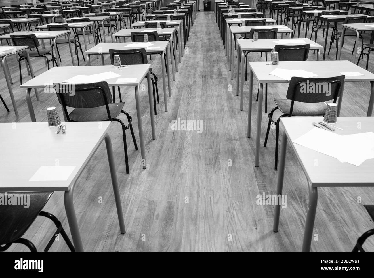 Exam desk hall Black and White Stock Photos & Images - Alamy