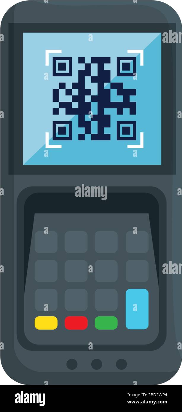 qr code inside dataphone vector design Stock Vector Image & Art - Alamy