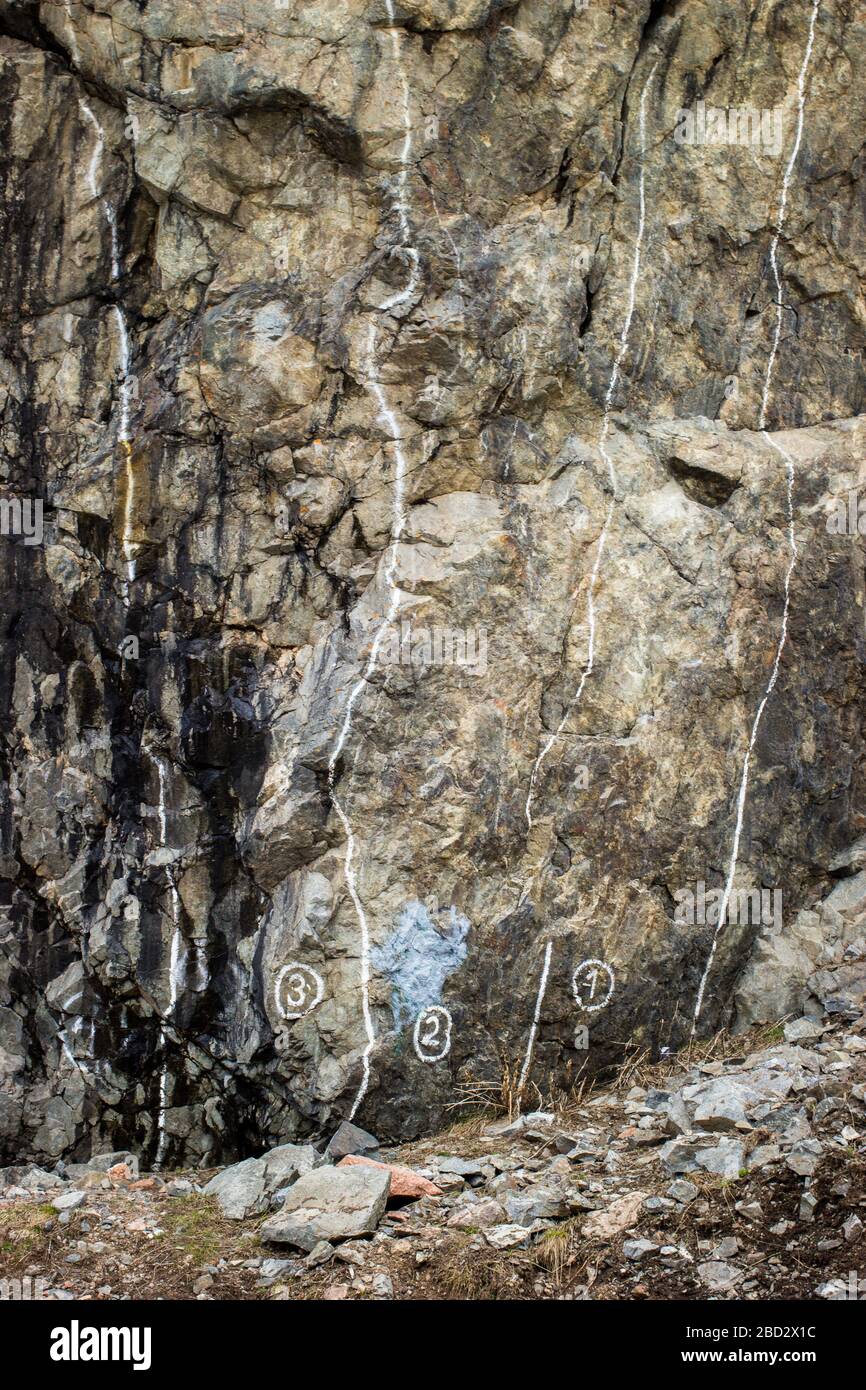 Climber rock way for training to climb the rock. Active lifestyle ...