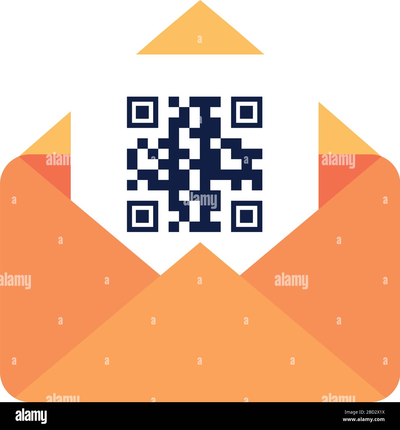 qr code inside envelope vector design Stock Vector Image & Art - Alamy