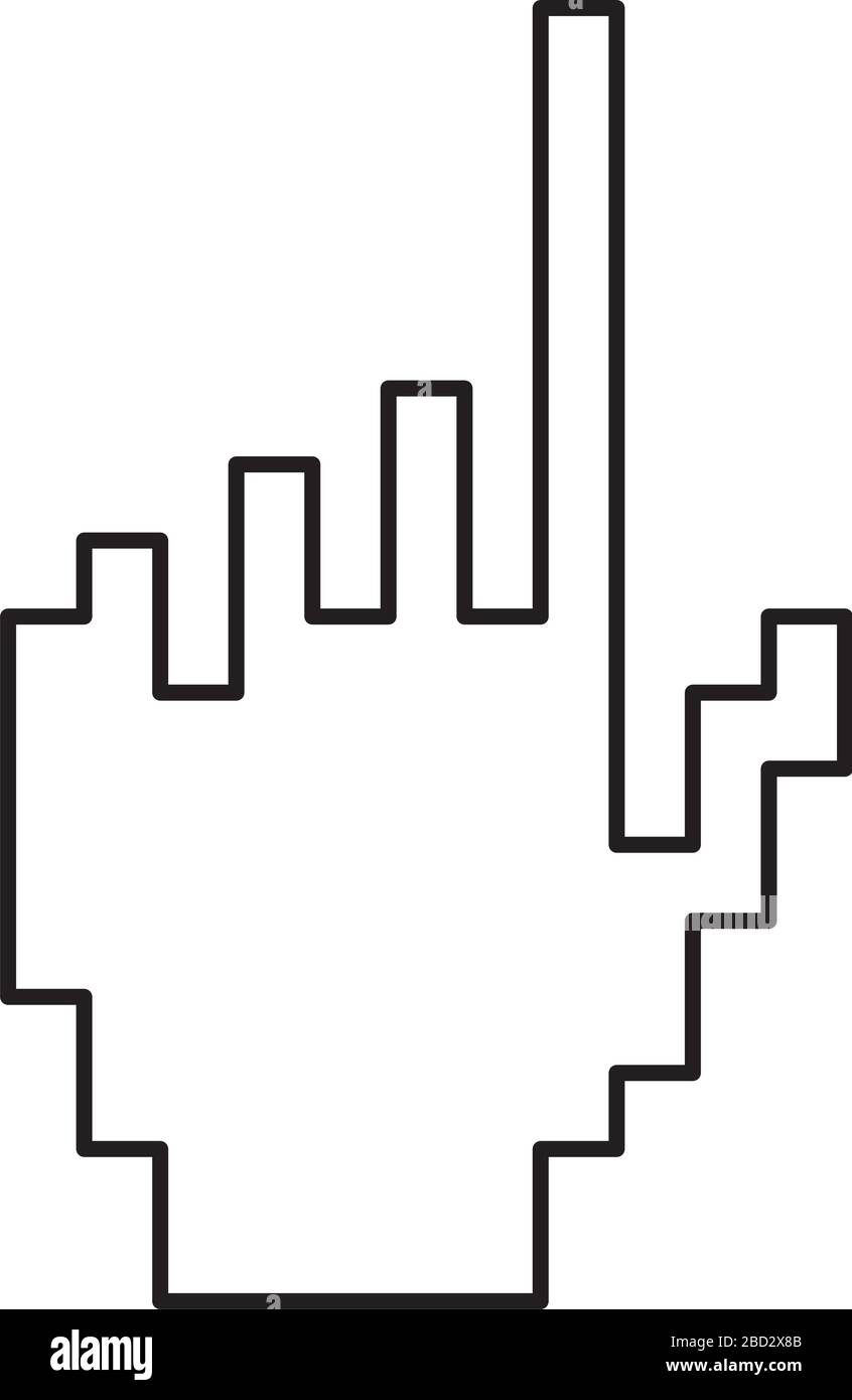 Isolated cursor hand vector design Stock Vector Image & Art - Alamy