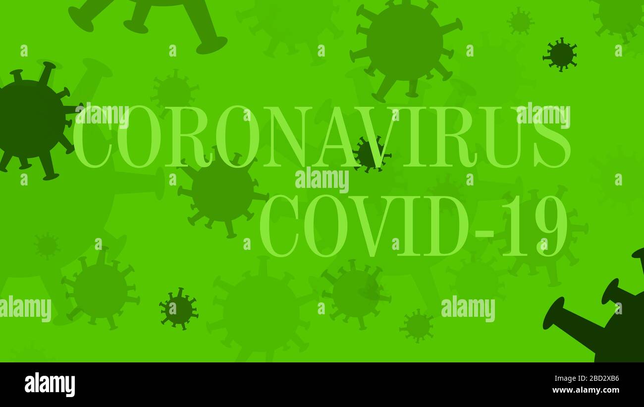 Green coronavirus concept backdrop Stock Photo - Alamy