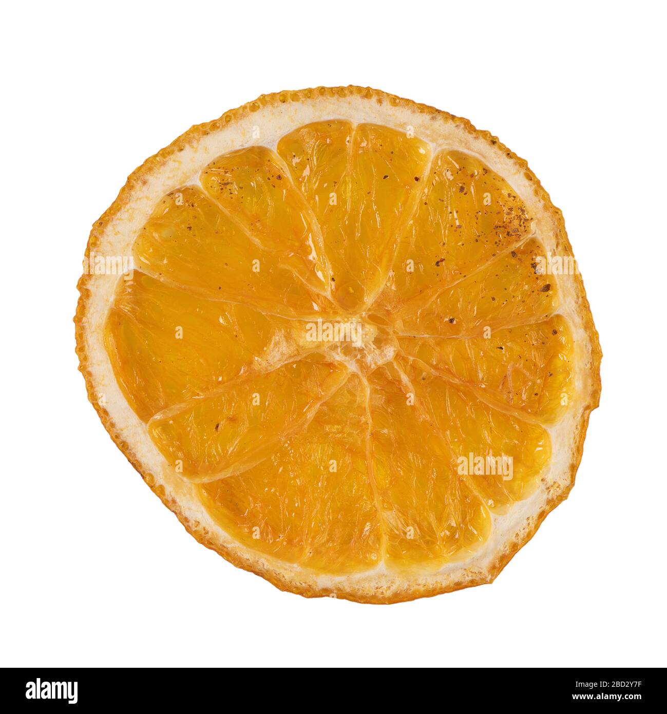 Dried slice of orange isolated on white background Stock Photo - Alamy