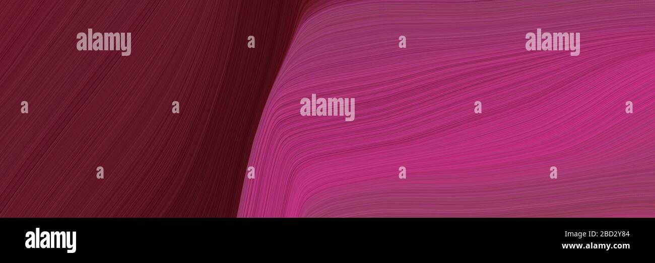 elegant decorative horizontal banner with moderate pink, dark red and ...