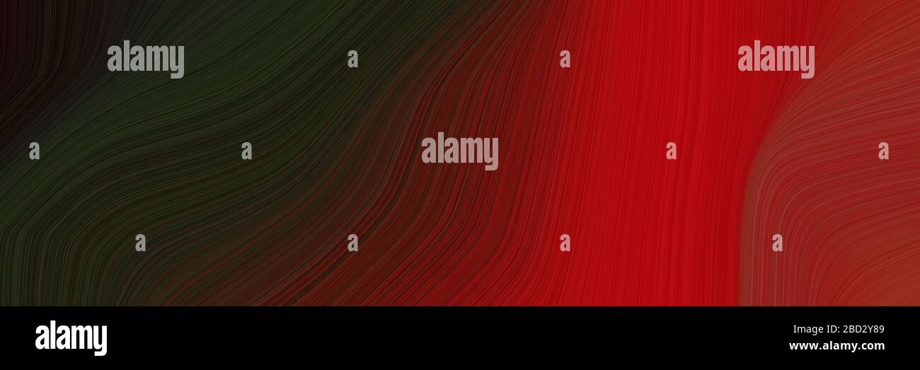 elegant surreal header with very dark green, dark red and strong red ...