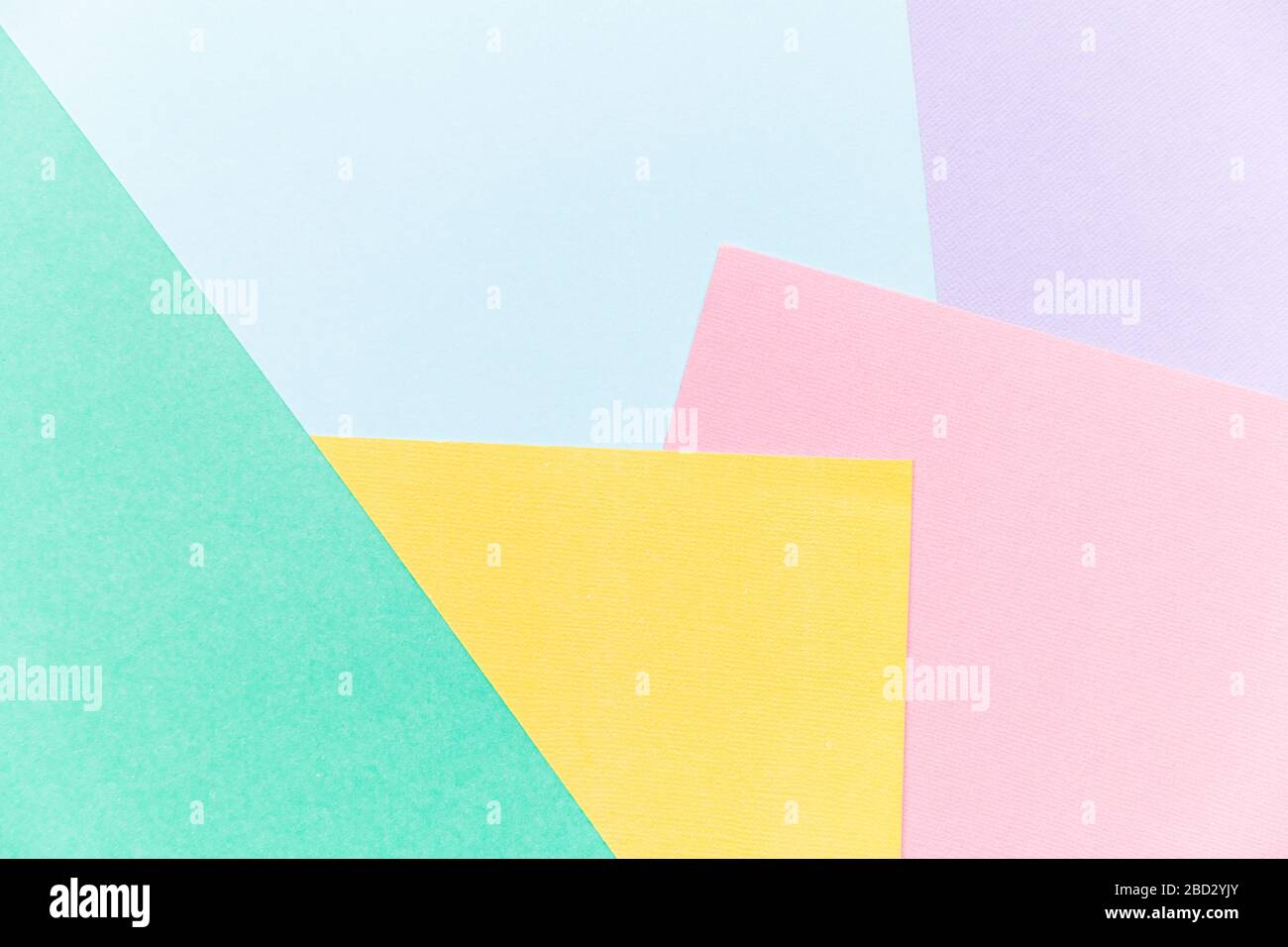 top view layout of a pastel blank piece of paper colorful greeting card ...