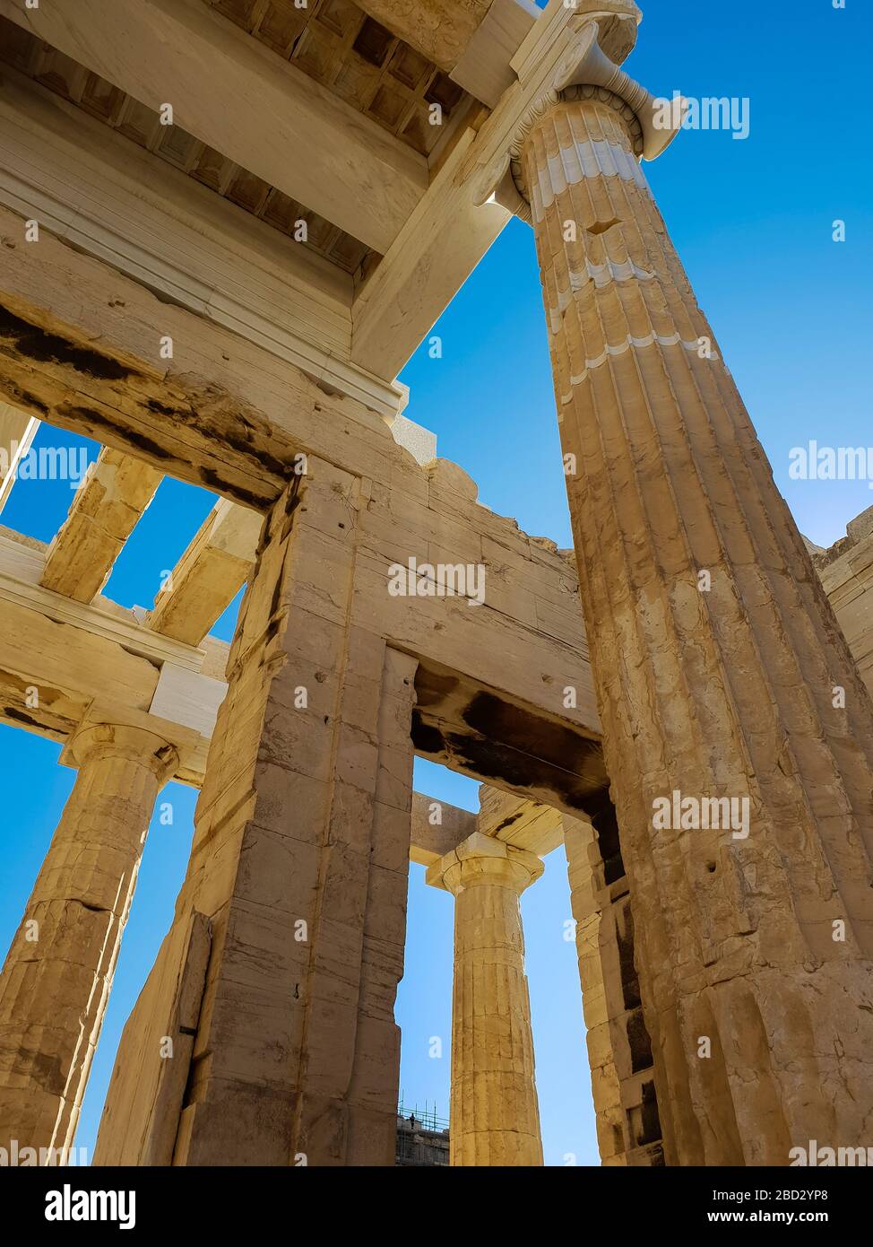 The Propylaea, The monumental gateway to the Acropolis, Athens, Greece ...
