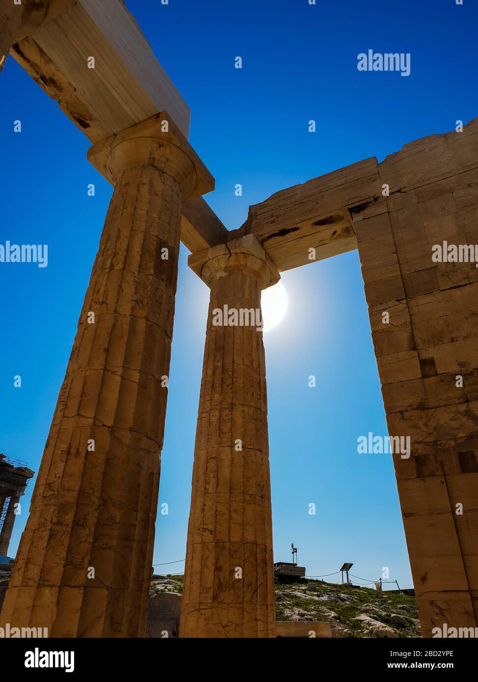 The Propylaea, The monumental gateway to the Acropolis, Athens, Greece Stock Photo - Alamy