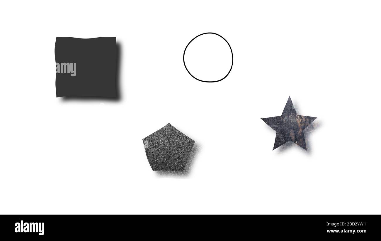 3d rendering random set shapes hi-res stock photography and images - Alamy