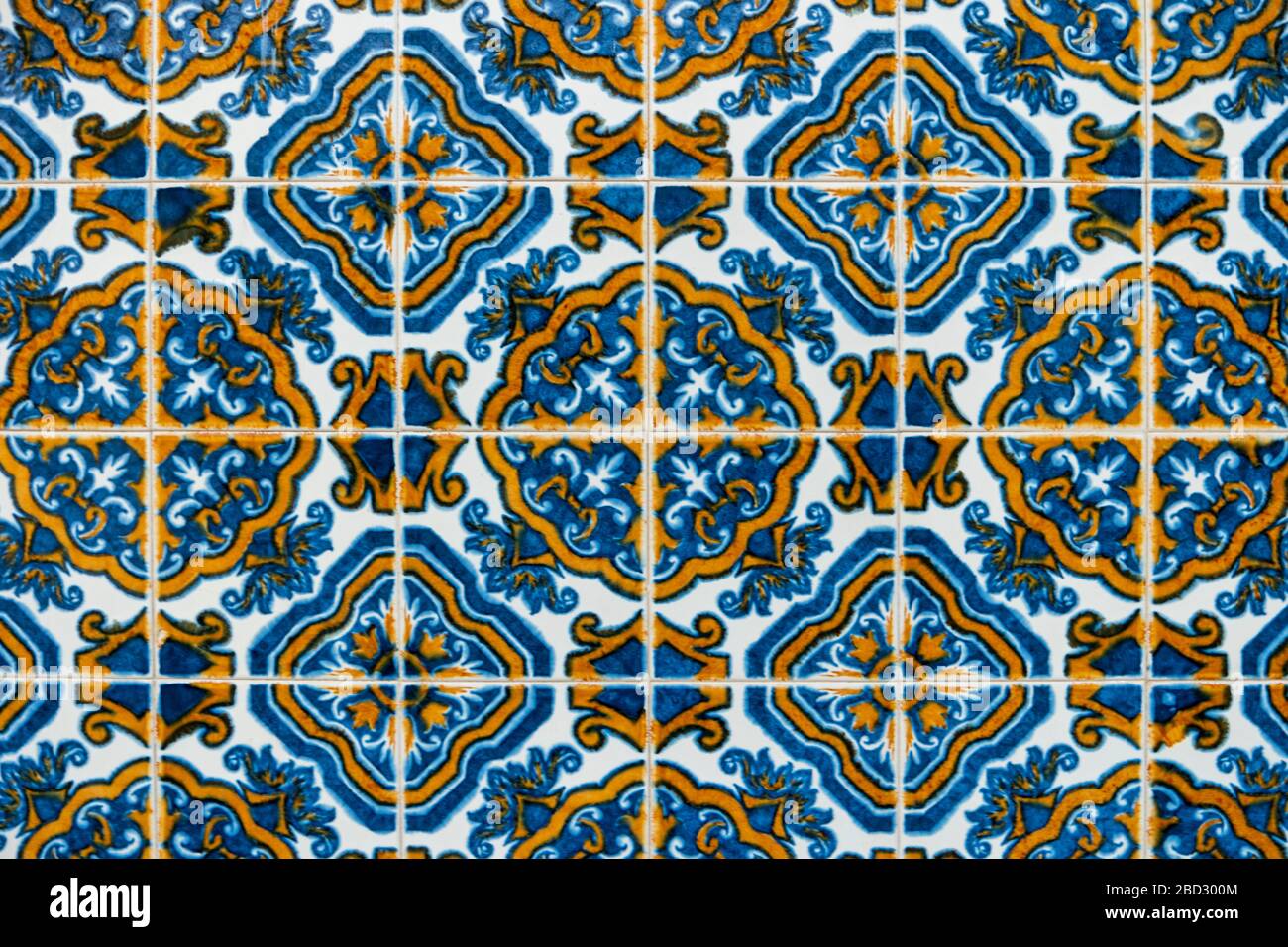 Vintage spanish tiles background Stock Photo - Alamy