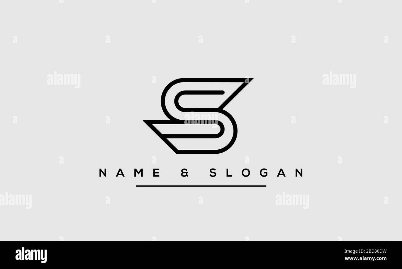 Abstract Letter S Alphabet Logo Design Stock Vector Image & Art - Alamy